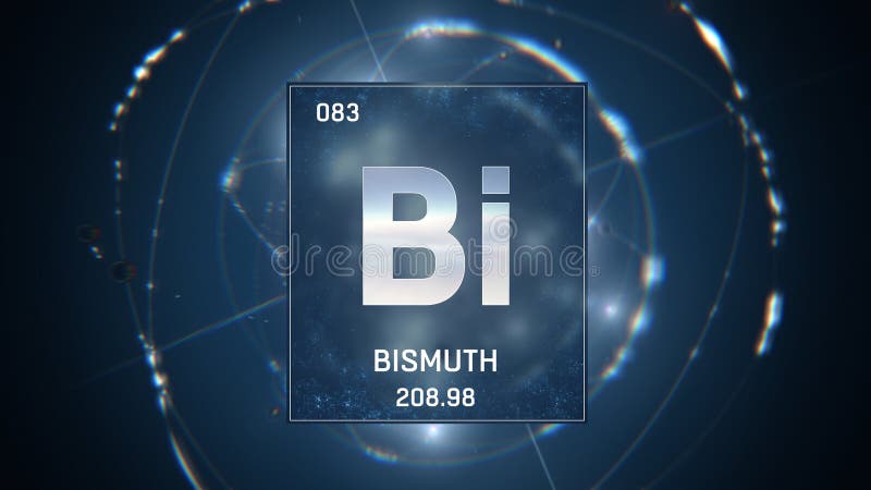 Bismuth As Element 83 of the Periodic Table 3D Illustration on Silver ...