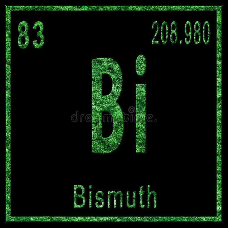 Bismuth Chemical Element, Green Edition Stock Illustration ...