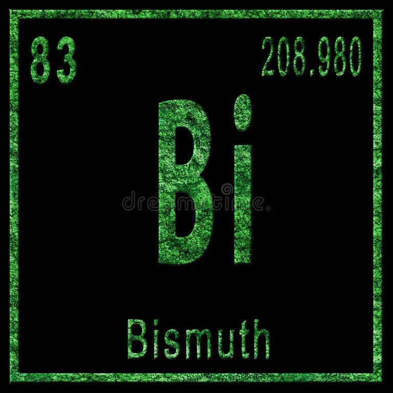 Bismuth Chemical Element, Green Edition Stock Illustration ...