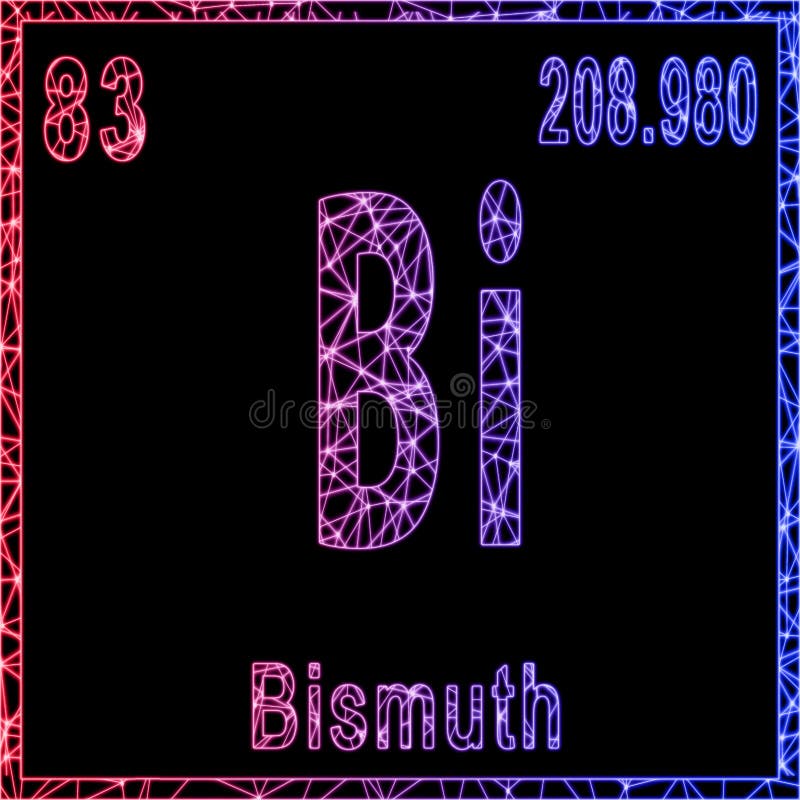 Bismuth Chemical Element, Sign with Atomic Number and Atomic Weight ...
