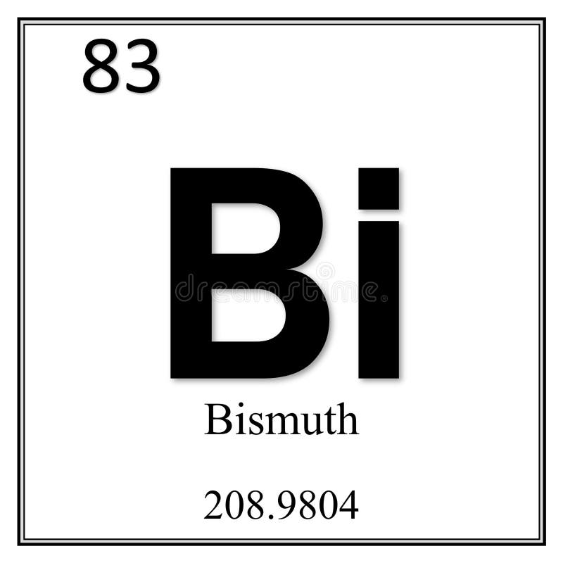 Bismuth Symbol. Chemical Element of the Periodic Table Stock Vector ...