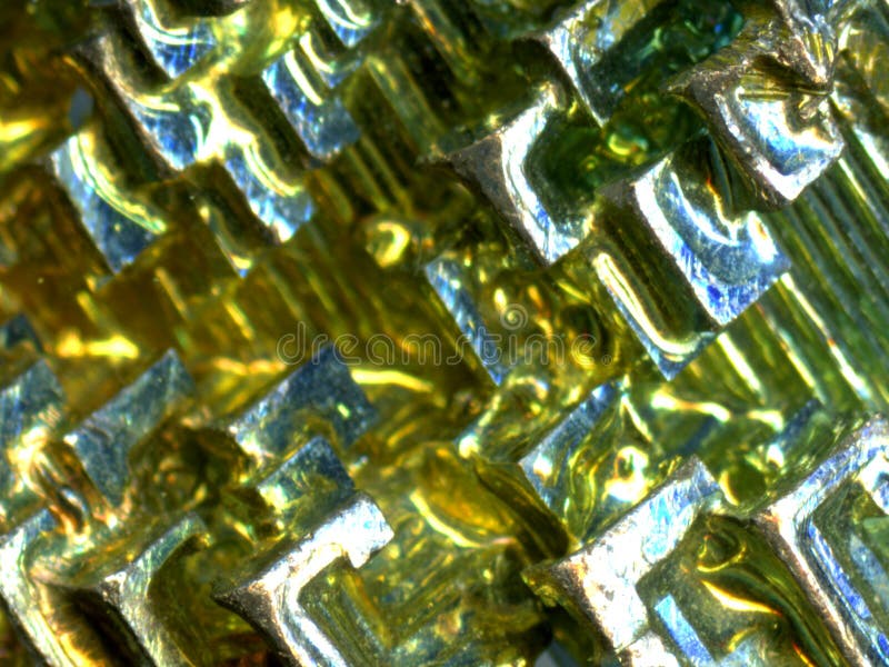 Bismuth crystal stock image. Image of mineral, metal, multi - 1241473