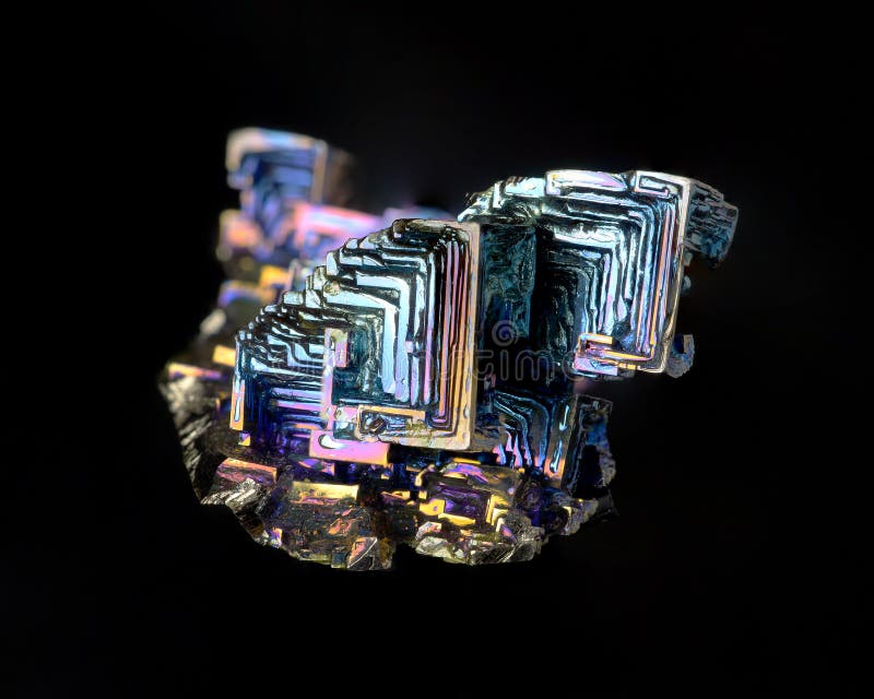 Bismuth Crystal stock image. Image of color, structure - 105562595
