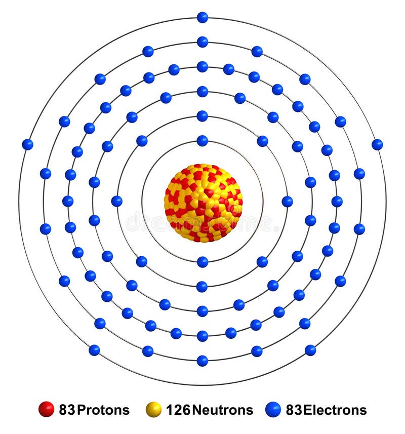 Bismuth stock illustration. Illustration of neutrons - 175796464