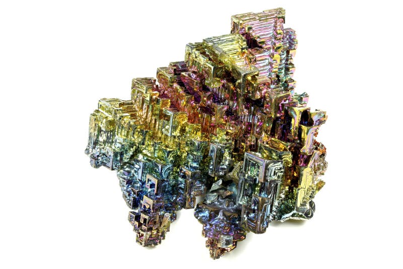 Cristal del bismuto imagen de archivo. Imagen de puro - 149653103