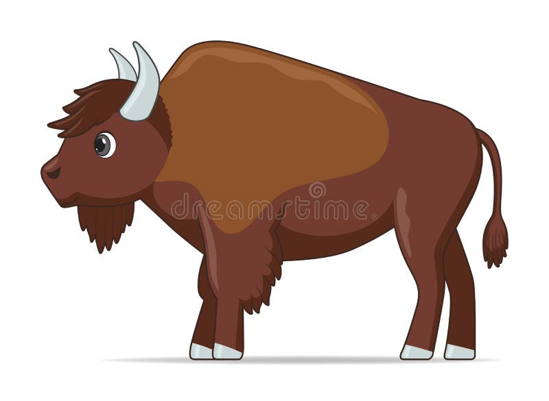 Standing Bison Side View Vector Design Stock Vector - Illustration of ...