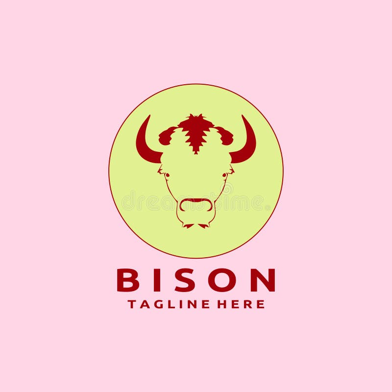Bison Logo Design Vector Template. Stock Vector - Illustration of bison ...