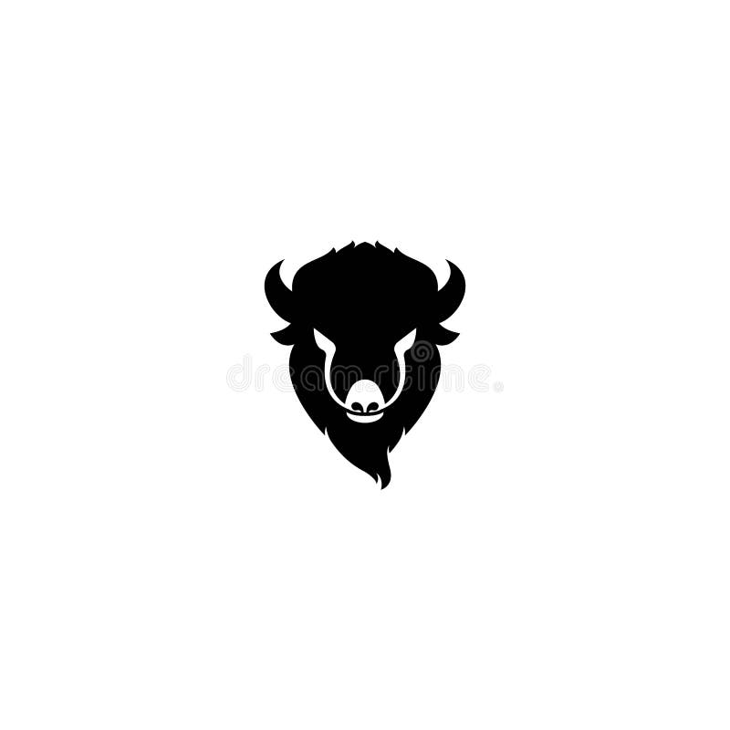 Bison Head Logo Icon Vector Template Illustration Stock Vector ...