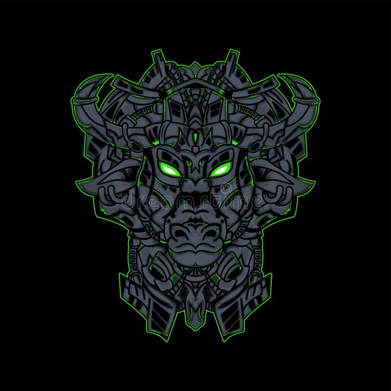 Bison Head Vector for Design Elements for Logo, Poster, Illustration or ...