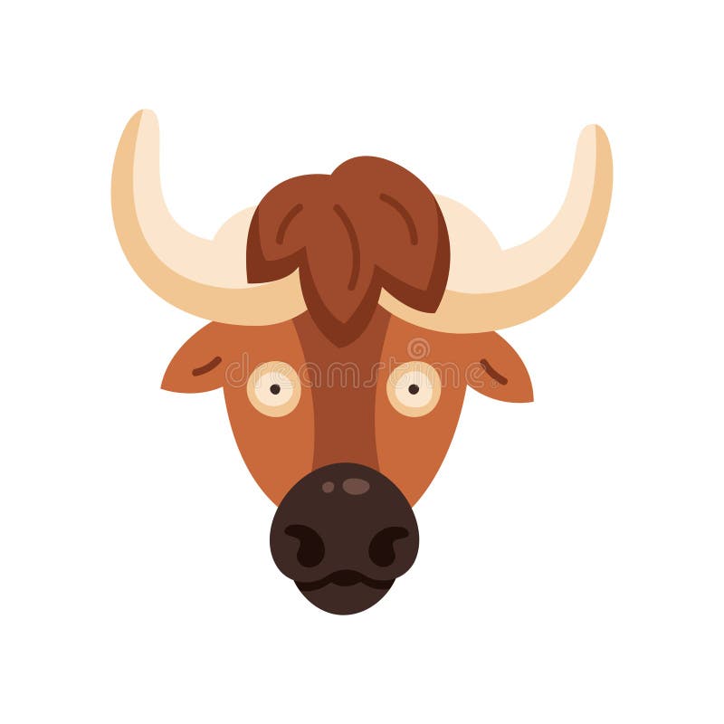 Bison Face Vector