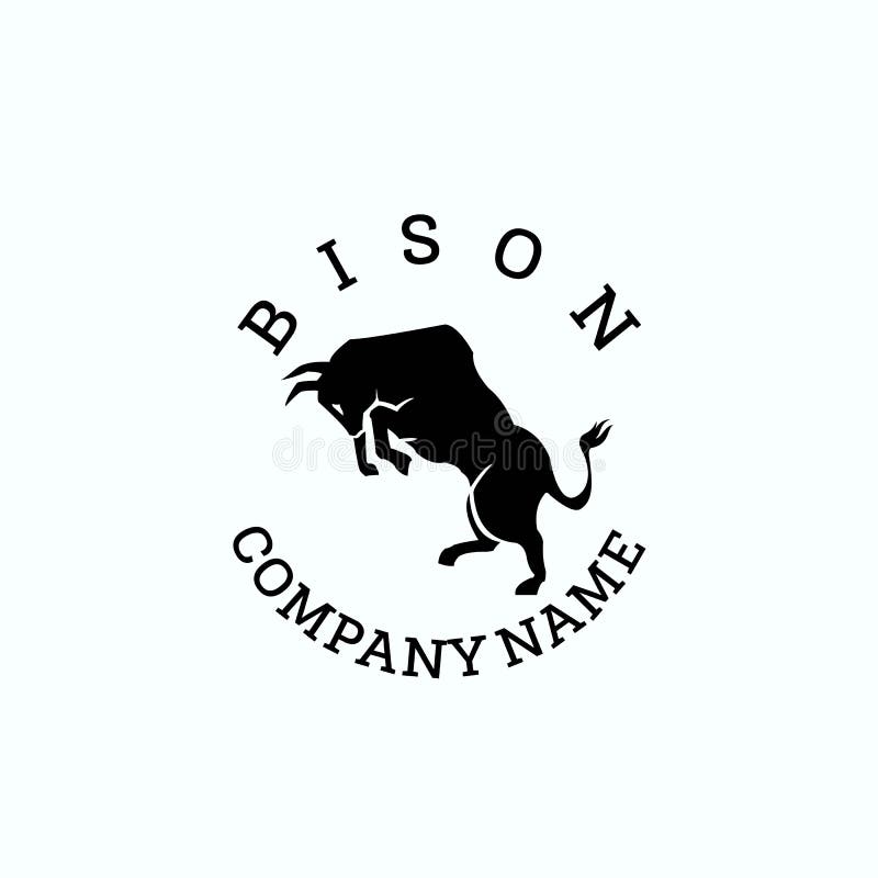 Bison logo stock vector. Illustration of black, design - 222061816