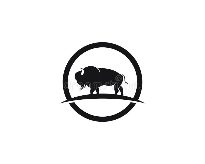 Bison Logo Icon Vector Template Illustration Stock Vector ...