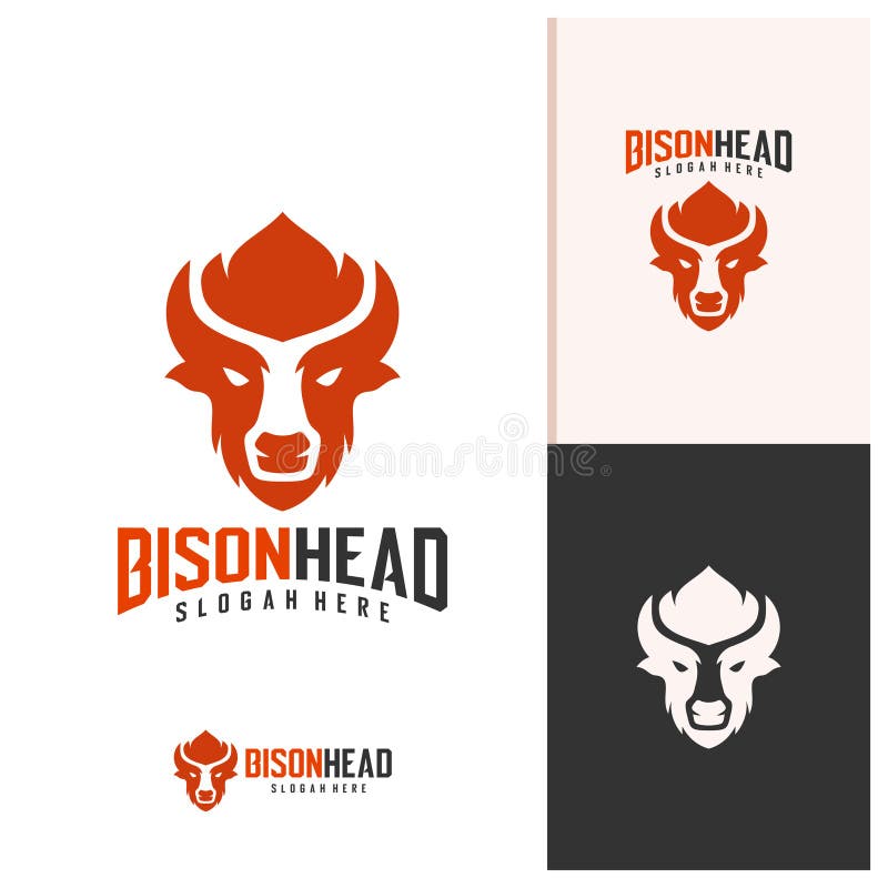 Bison Logo Vector Template, Creative Bison Head Logo Design Concepts ...
