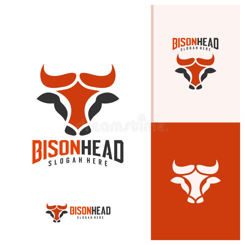 Bison Logo Vector Template, Creative Bison Head Logo Design Concepts ...