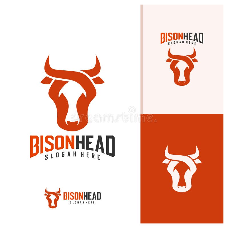 Bison Logo Vector Template, Creative Bison Head Logo Design Concepts ...