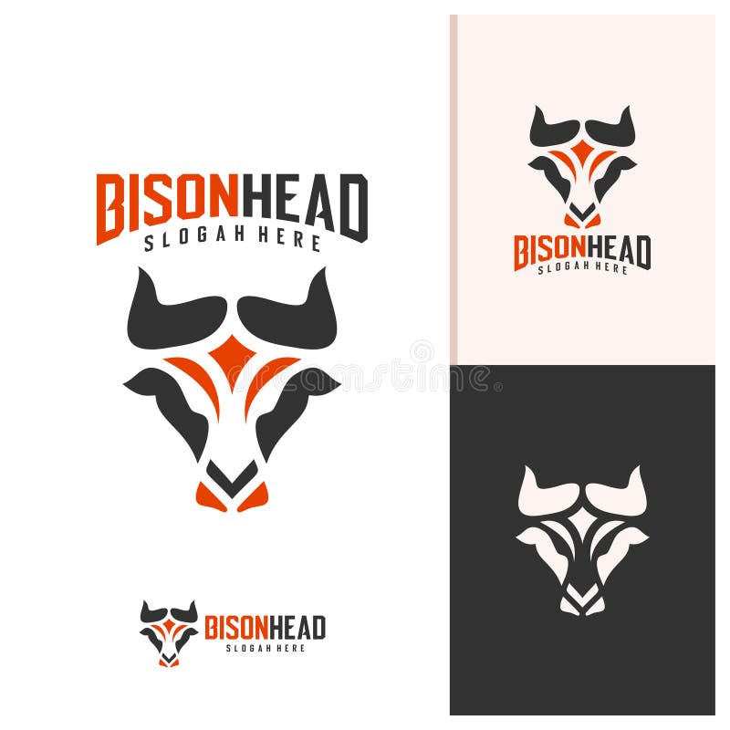 Bison Logo Vector Template, Creative Bison Head Logo Design Concepts ...