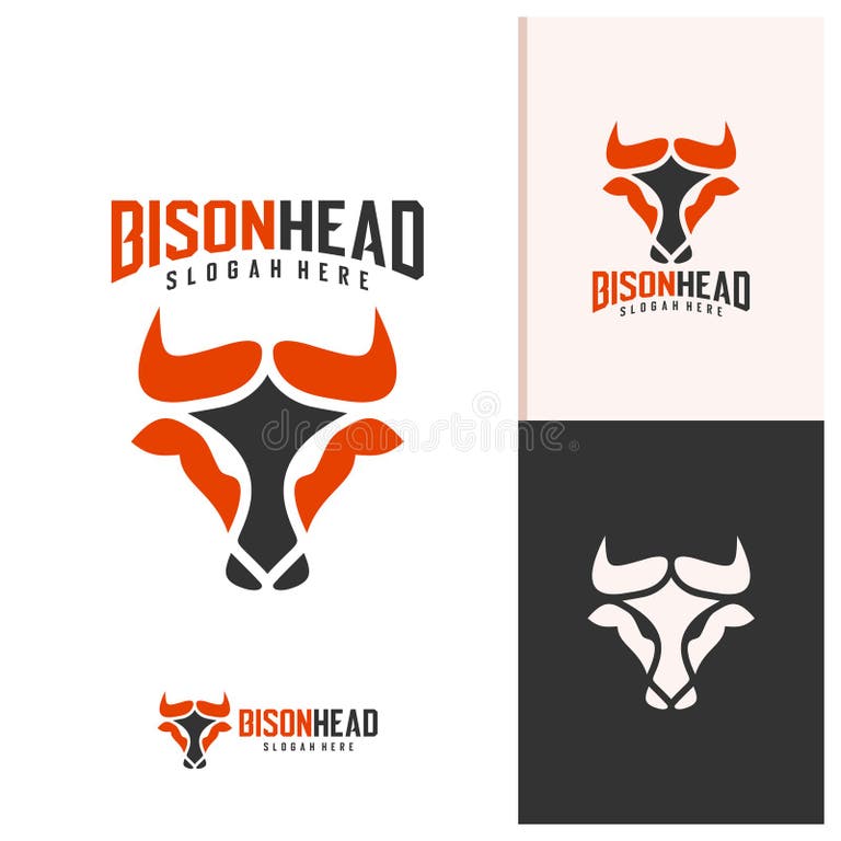 Bison Logo Vector Template, Creative Bison Head Logo Design Concepts ...