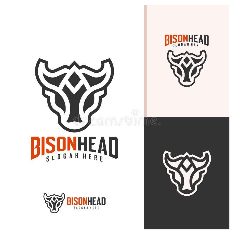 Bison Logo Vector Template, Creative Bison Head Logo Design Concepts ...