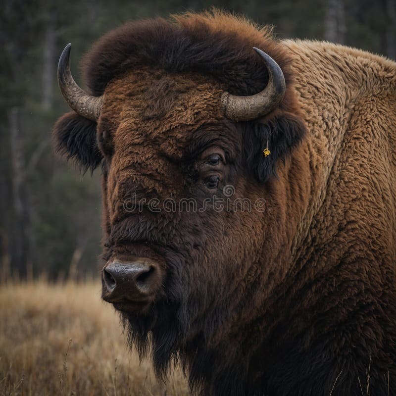 The Bison is a Magnificent Creature Known for Its Massive Size Stock ...