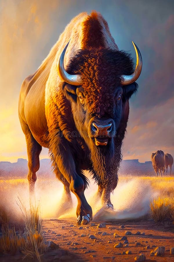 Bison Running Stock Illustrations – 129 Bison Running Stock ...
