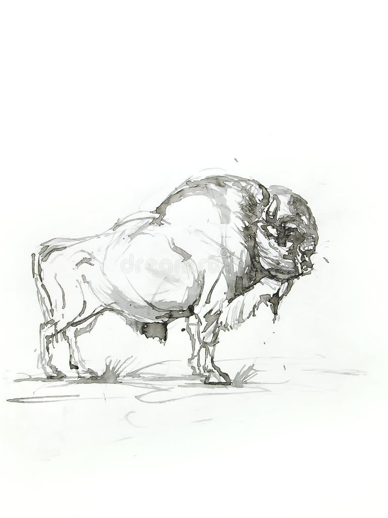 Bison Sketch Stock Illustrations – 2,992 Bison Sketch Stock ...