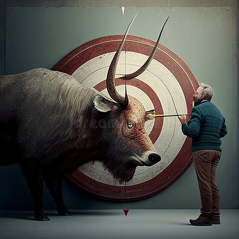 The Bison Stands Against the Target at Which the Hunter Aims ...
