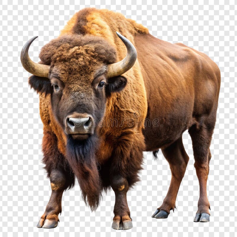 Bison Transparent Background Stock Illustration - Illustration of large ...