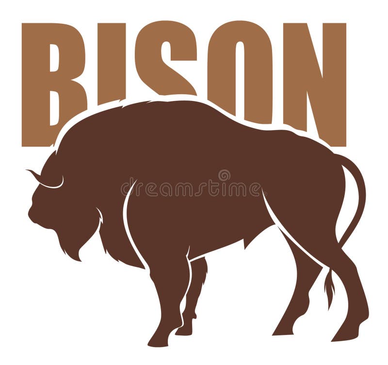Bison vector stock vector. Illustration of emblem, label - 80822519