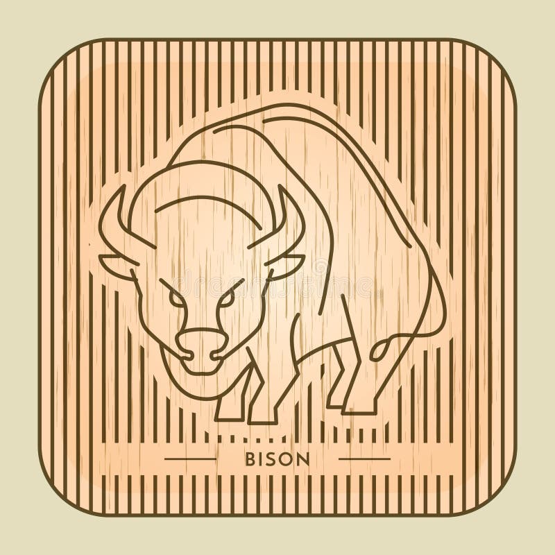 Bison. Vector Illustration Decorative Design Stock Vector ...