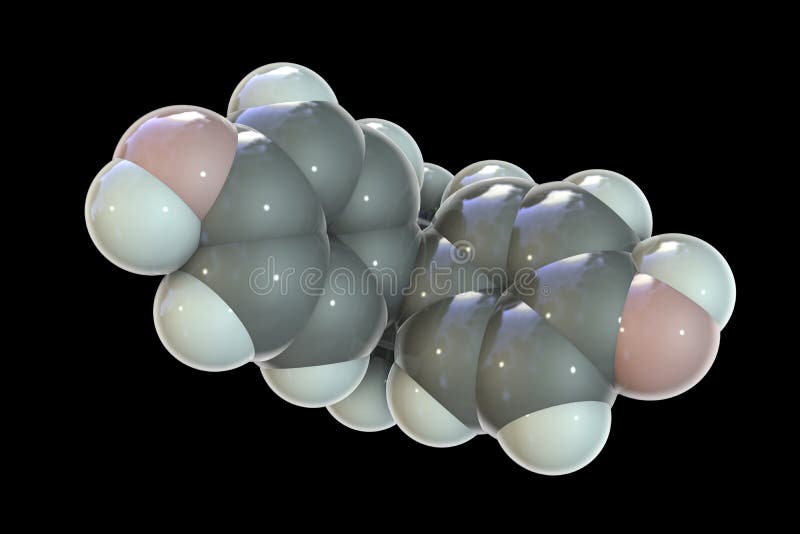 Bisphenol a Molecule, 3D Illustration. Organic Compound Used in ...