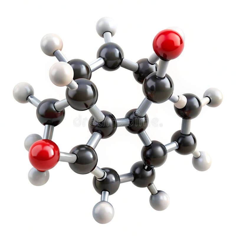 Bisphenol a Molecule, Structural Chemical Formula, Ball-and-stick Model ...