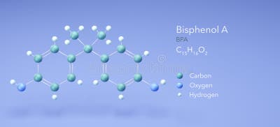 Bisphenol a Molecule, Molecular Structures, BPA 3d Model, Structural ...