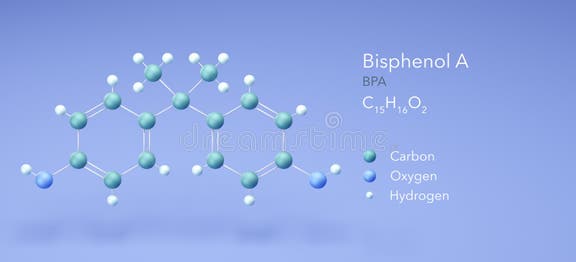 Bisphenol a Molecule, Molecular Structures, BPA 3d Model, Structural ...