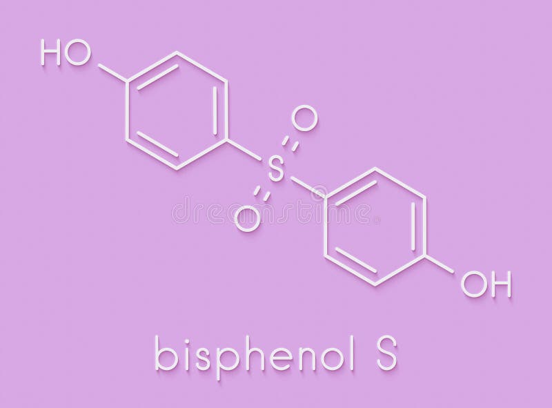 Bisphenol S BPS Plasticizer Molecule. Used As Curing Agent in Epoxy ...