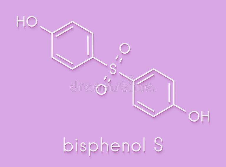 Bisphenol S BPS Plasticizer Molecule. Used As Curing Agent in Epoxy ...
