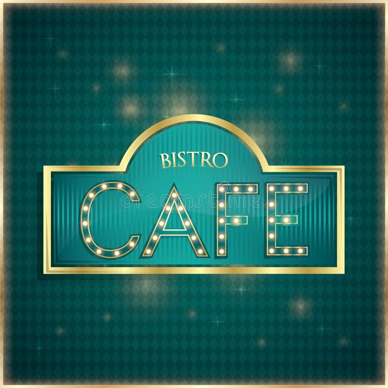 Bistro Cafe Label. Vector Illustration Decorative Design Stock Vector ...