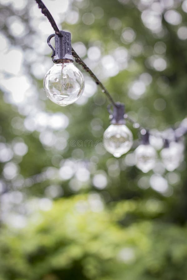 Bistro Light Strand stock photo. Image of outdoors, light - 96048322