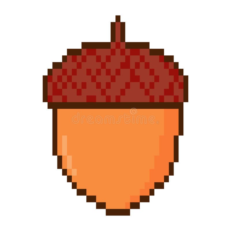 8 Bit Acorn. Pixel Art Object. Old School 8 Bit Slot Machine Graphics ...