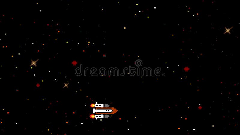 Old Arcade 1980 S Spaceship of a Retro Video Game on a Green Screen ...