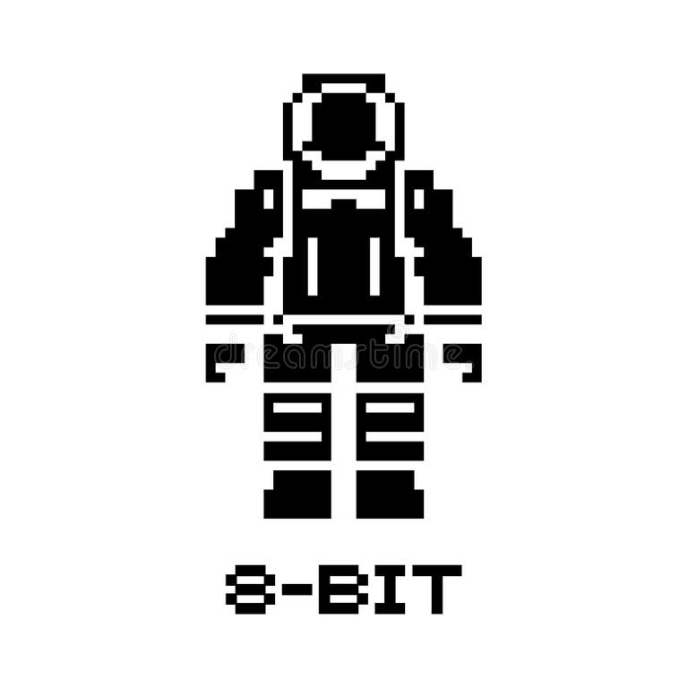 8 bit astronaut design stock vector. Illustration of space - 352754275