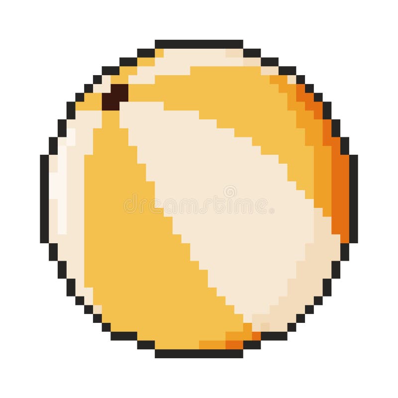 8 Bit Beach Ball Icon. Pixel Art Object. Retro 80s,90s Video Game ...