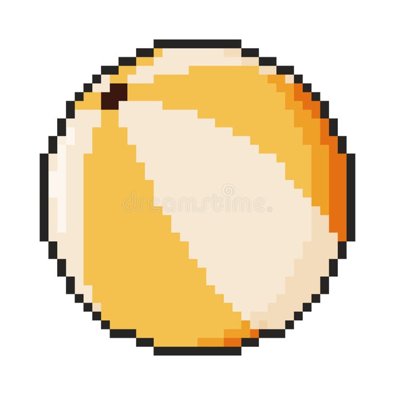 8 Bit Beach Ball Icon. Pixel Art Object. Retro 80s,90s Video Game ...