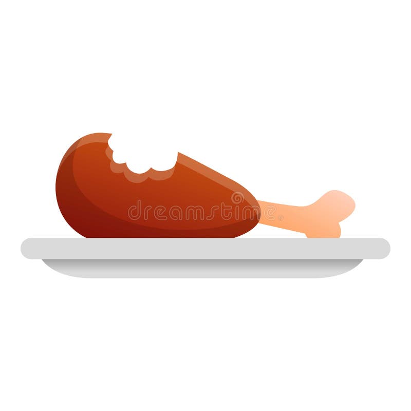 Bit Chicken Meat Icon, Cartoon Style Stock Vector - Illustration of ...