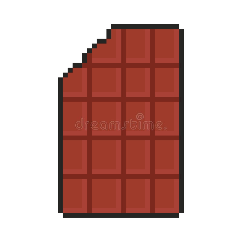 8 Bit Chocolate Bar Icon. Pixel Art Object. Retro 80s,90s Video Game ...