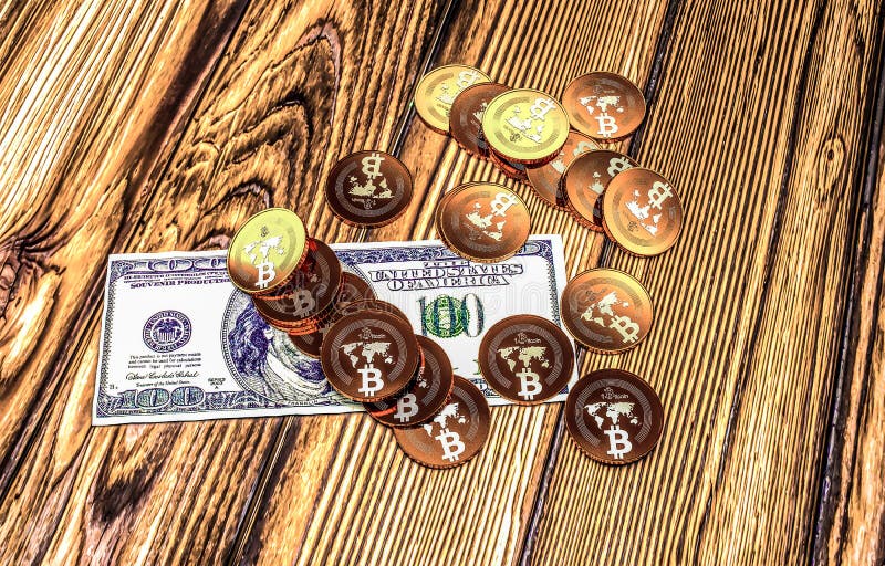 Bit Coin BTC the New Virtual Mone, 3d Render Stock Illustration ...