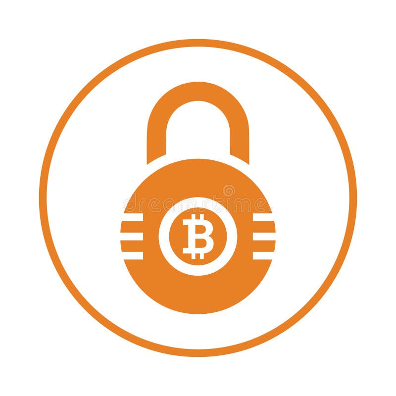 Bit Coin, Coin, Cryptocurrency, Encryption, Security Icon. Orange ...