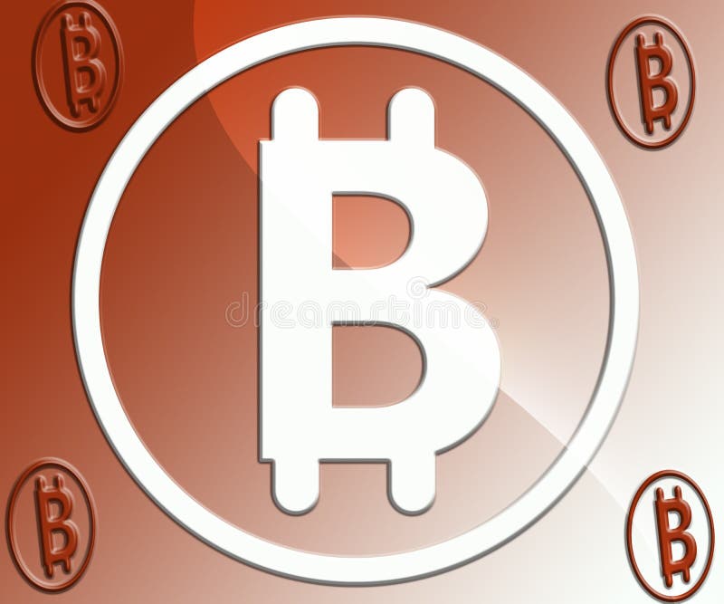 Bit Coin Cryto Currency Symbol Logo Background Stock Illustration ...