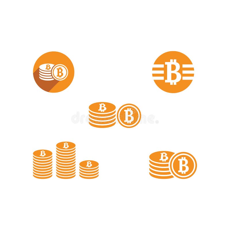 Bit coin icon template stock vector. Illustration of graphic - 152289068