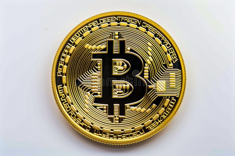 Bit Coin with Bit Symbol on it is Shown in this Picture. Generative AI ...