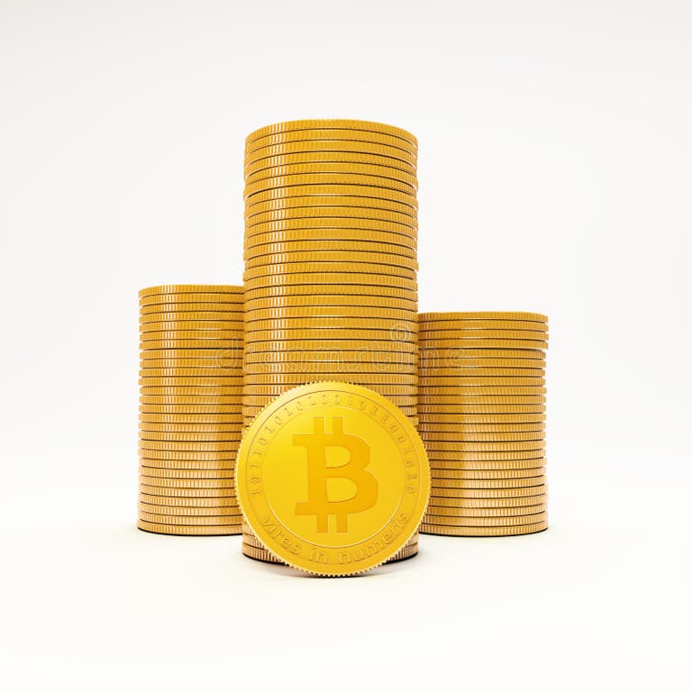 Bit Coins, the Virtual Currency Stock Photo - Image of electronical ...